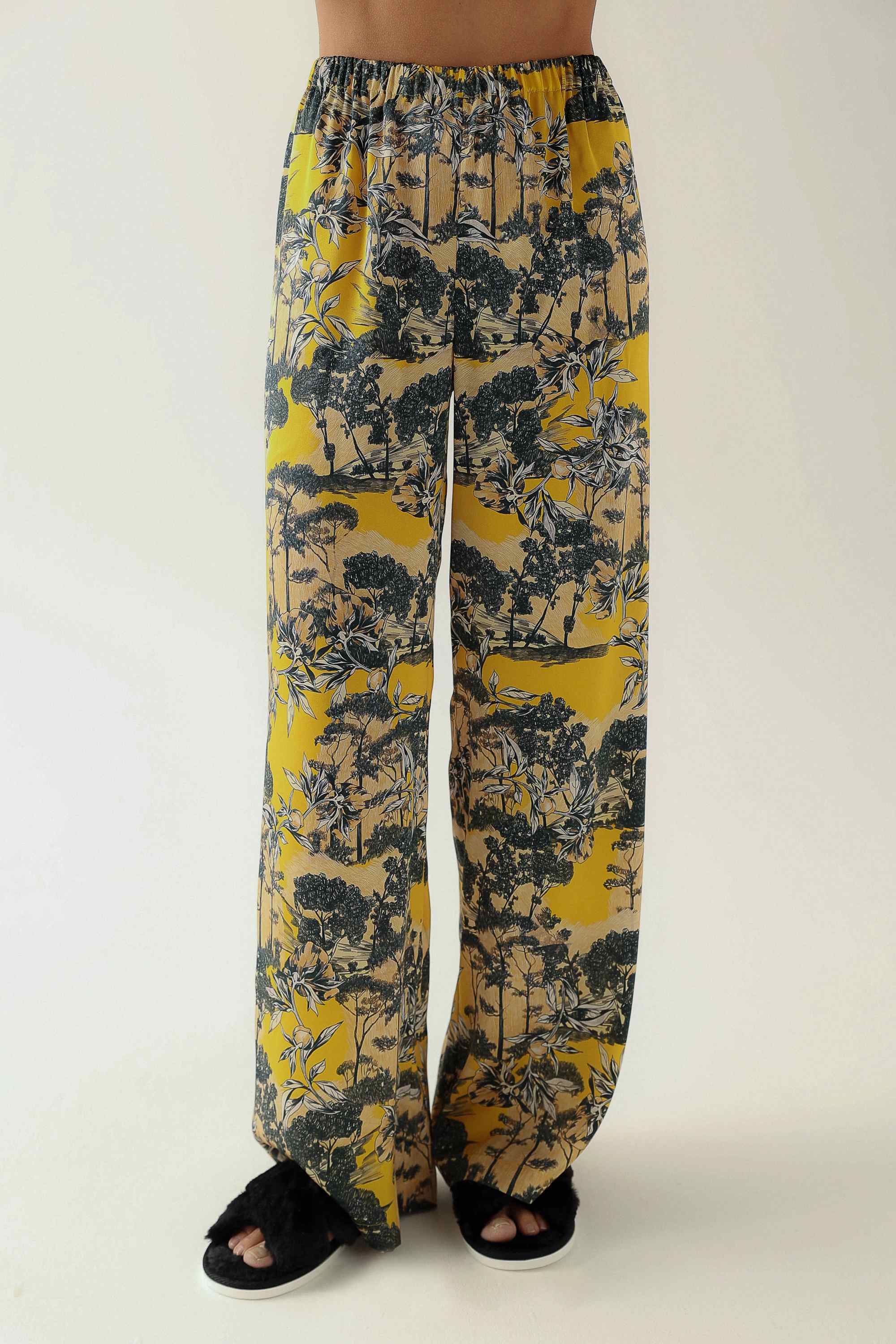Radiant Yellow Satin Pajama Set | Sokayri
